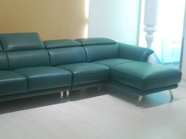 SALON CUIR 5 PLACES ANGLE L-603 COULEUR A88 MARRON FONCE » MASTEROFFICE